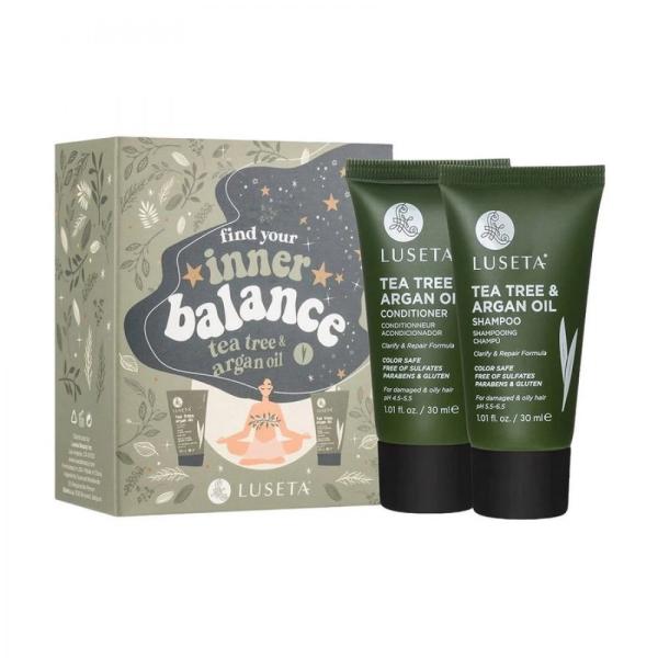 Дорожній набір для волосся з олією чайного дерева та аргановою олією ...